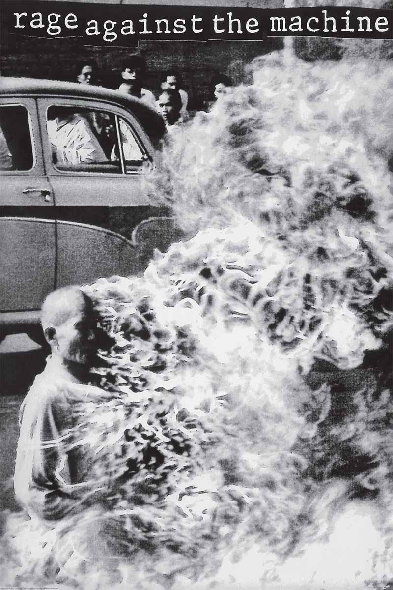 Rage Against The Machine - Burning Monk [Poster]-Helix Sounds